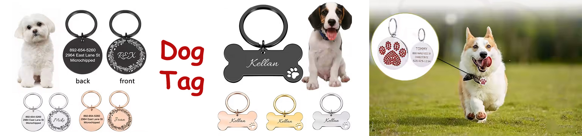 MC95-Custom Engraving Aluminum Each Color Blank Metal Dog Tags - China ...